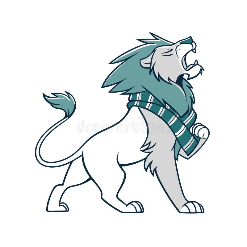 Determined Lion Dancing Vector Illustration Stock Illustration ...