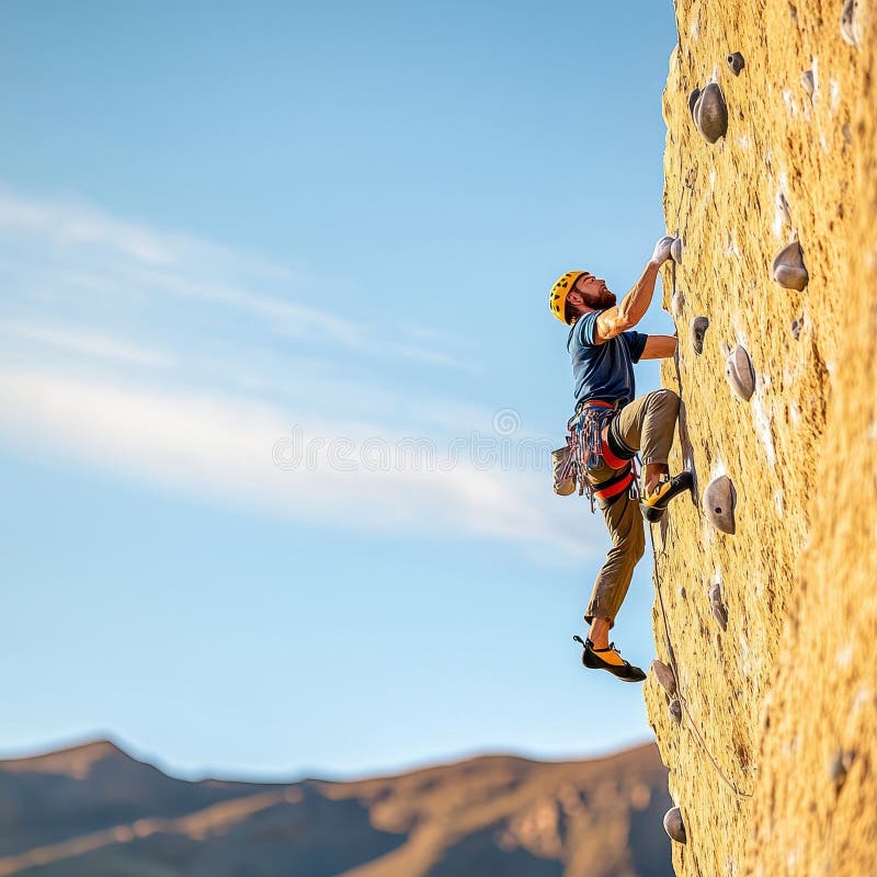 Heights Courage Scaling Cliff Stock Photos - Free & Royalty-Free Stock ...