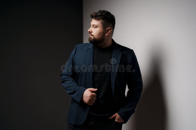 Determined Professional in Navy Blazer Stock Photo - Image of success ...