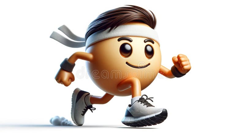 Determined Running Emoticon Athlete Stock Photo - Image of emoticon ...