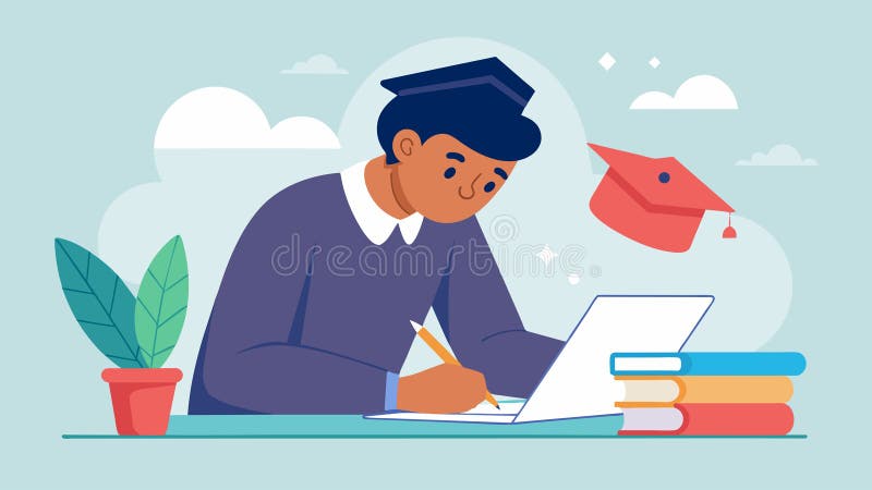 A Determined Scholar Interrupts Their Study Session To Compose a ...