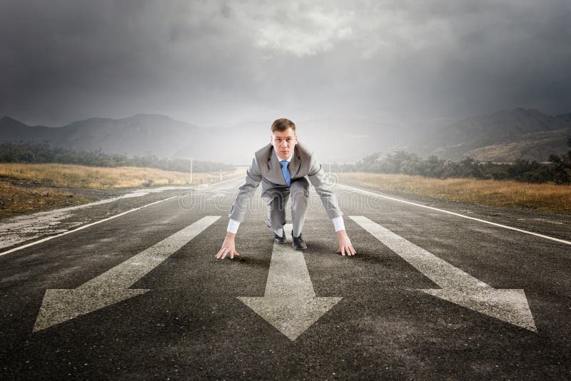 He is Determined To Start Now . Mixed Media Stock Photo - Image of fast ...