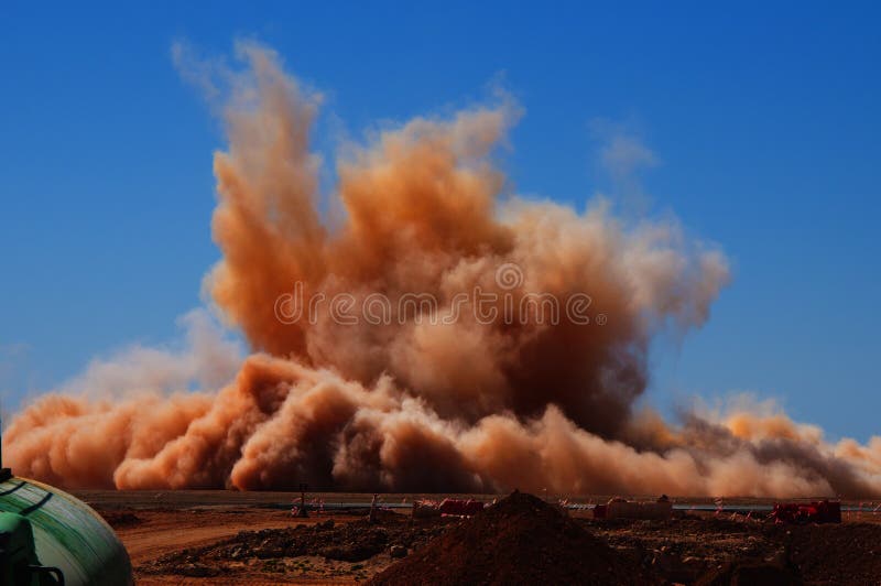 Detonator Blasting in the Construction Industry Stock Image - Image of ...