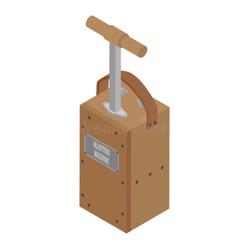 Detonator Box. Blasting Machine Isolated on White Background Stock ...