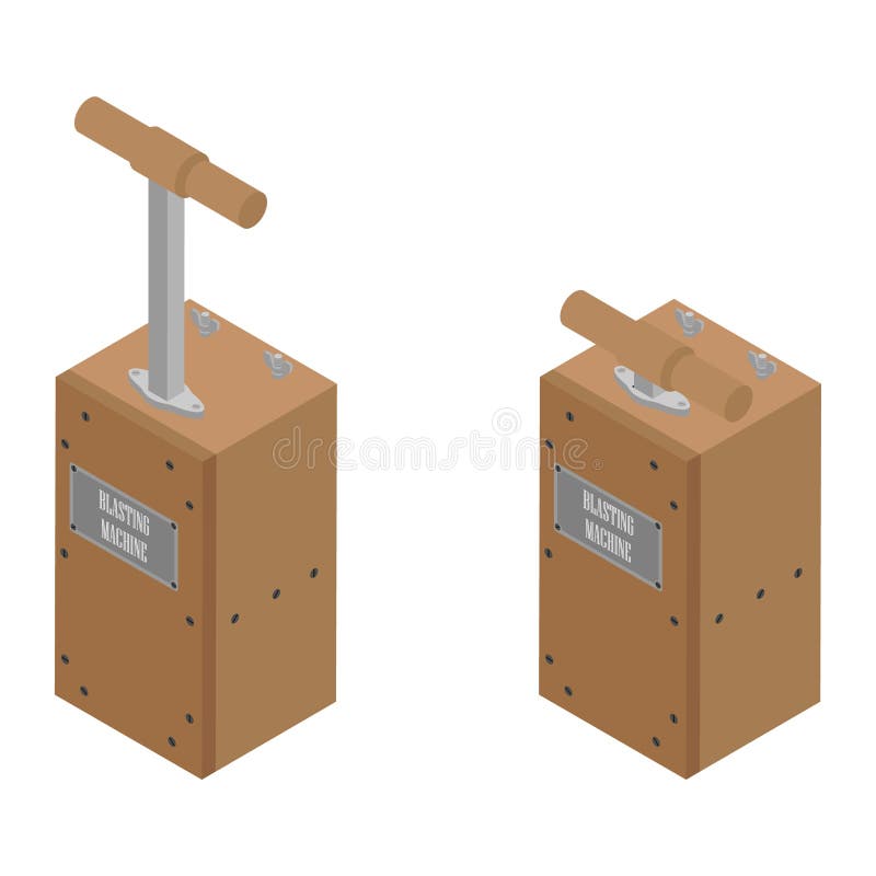 Detonator Box. Blasting Machine Isolated on White Background Stock ...