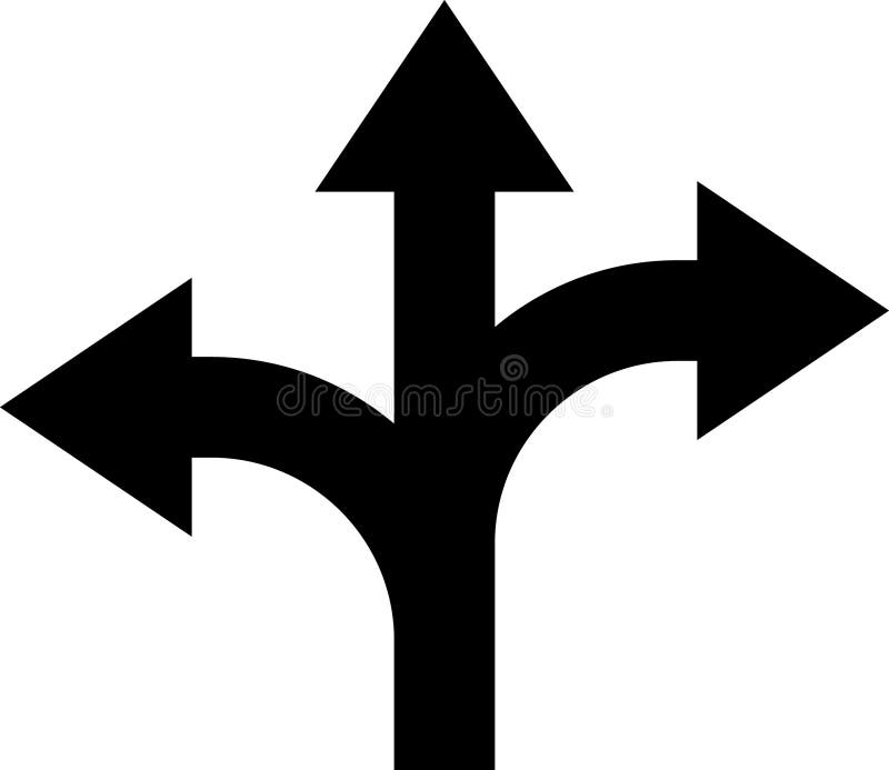 Detour Icon. Detour Sign. Avoiding an Obstacle on the Right or Left ...