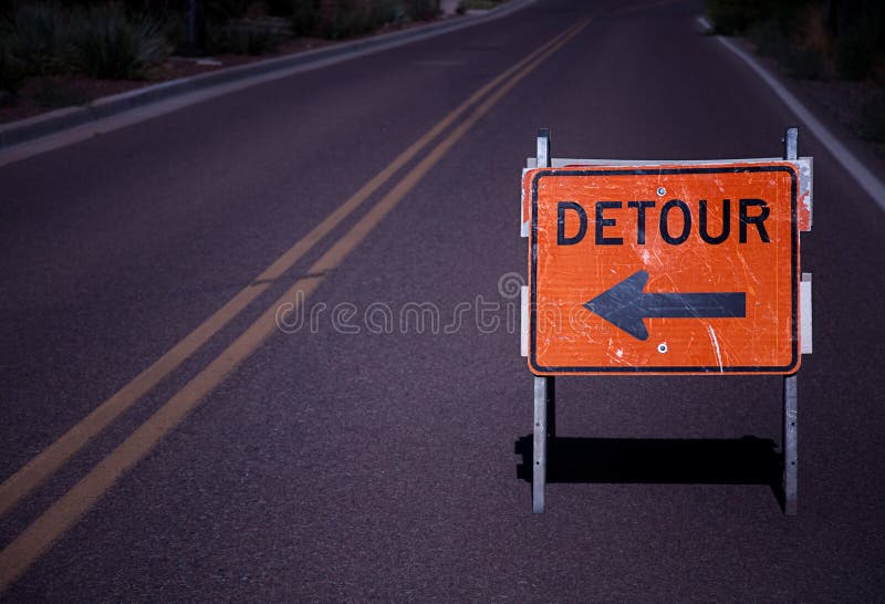 Detour road sign stock photo. Image of detour, pointing - 14755900