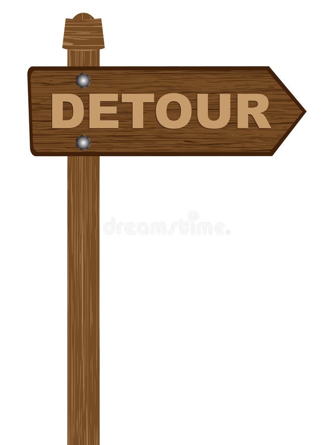 Detour sign stock vector. Illustration of street, area - 16490156