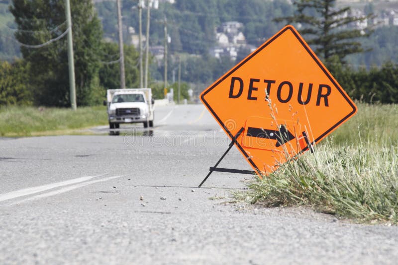 Detour Sign stock photo. Image of signage, arrow, sign - 44679194