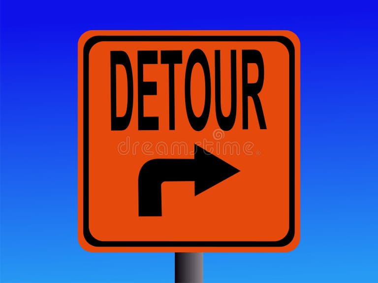 Detour Sign Stock Illustrations – 3,297 Detour Sign Stock Illustrations ...