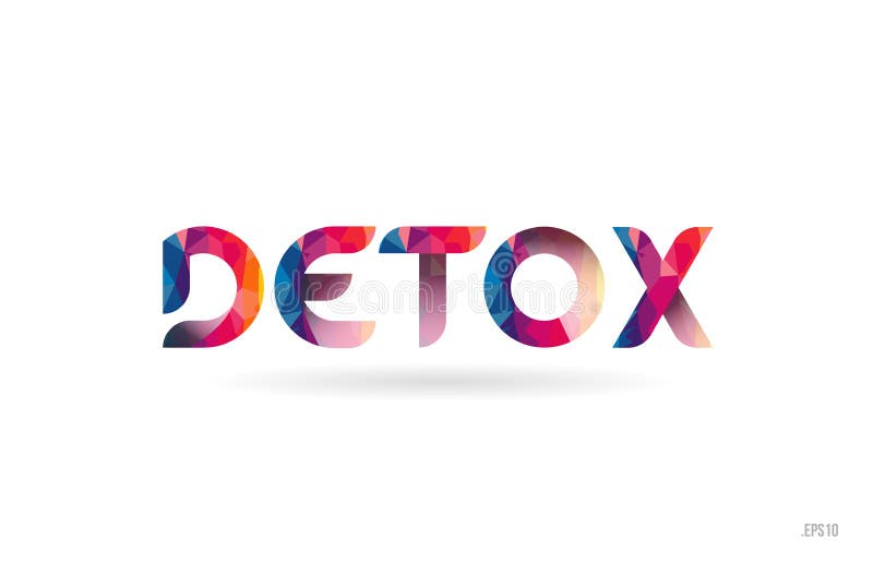 Detox Colored Rainbow Word Text Suitable for Logo Design Stock Vector ...