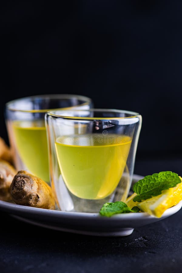 Detox drink with ginger stock image. Image of drink - 145994733