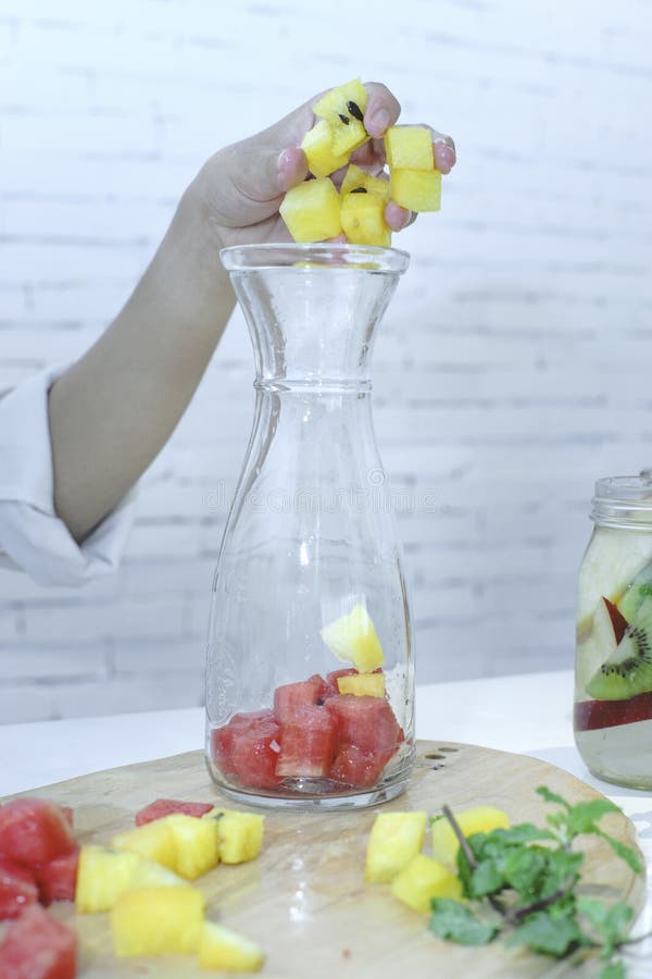 Detox water bottle stock image. Image of citrus, healthy - 55277357