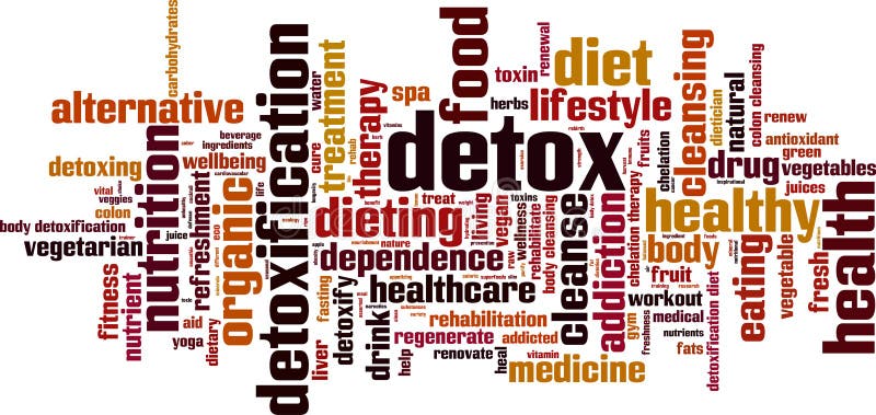 Detox word cloud stock vector. Illustration of detoxification - 270508464