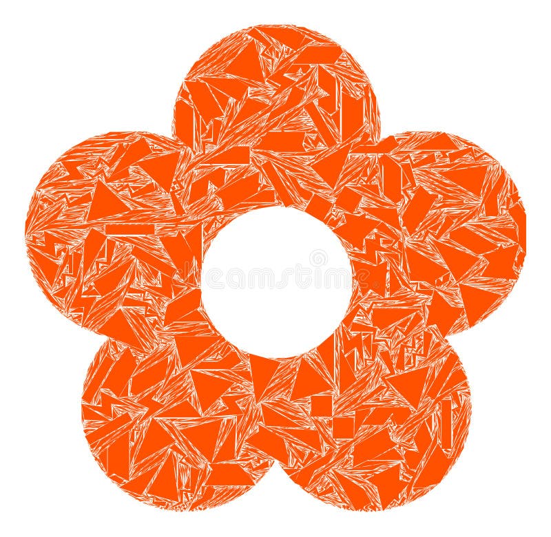Detritus Mosaic Flower Icon Stock Vector - Illustration of pattern ...