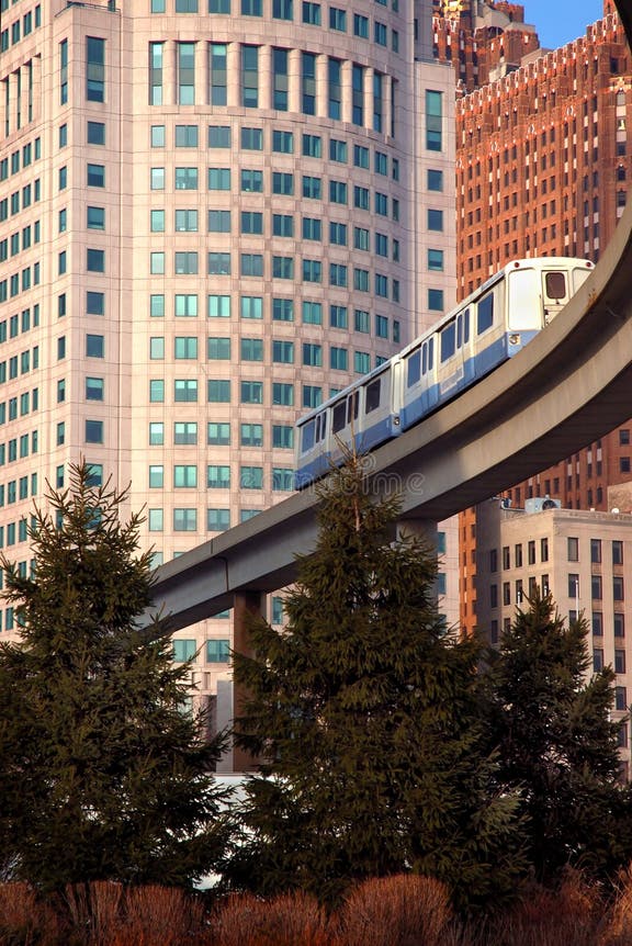 Detroit commuter monorail stock photo. Image of urban - 11066936