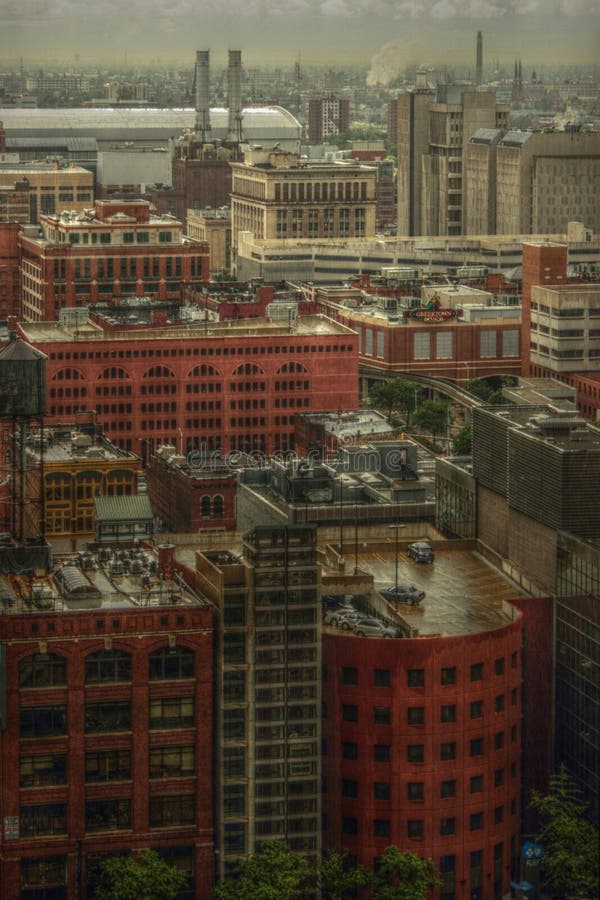 Detroit Elevated View editorial image. Image of skyline - 100282065