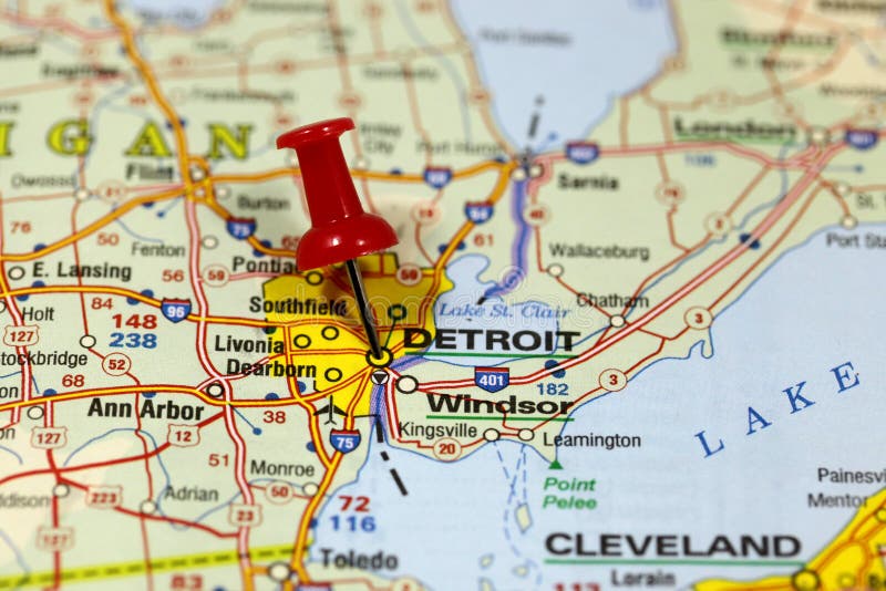 Detroit em Michigan, EUA foto de stock. Imagem de micmichigan - 80661248