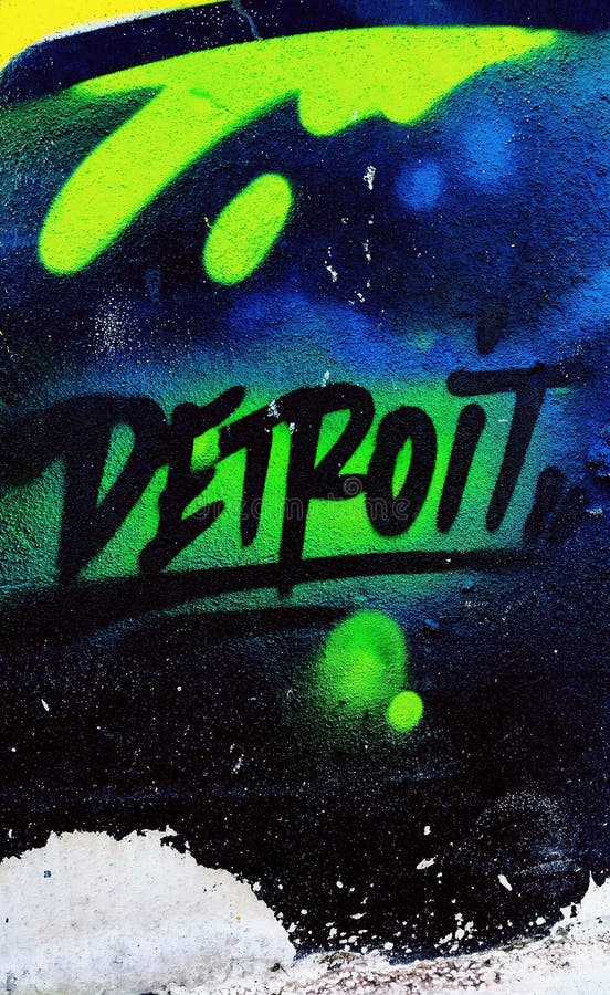 Detroit Graffiti stock photo. Image of dope, detroit - 103550956