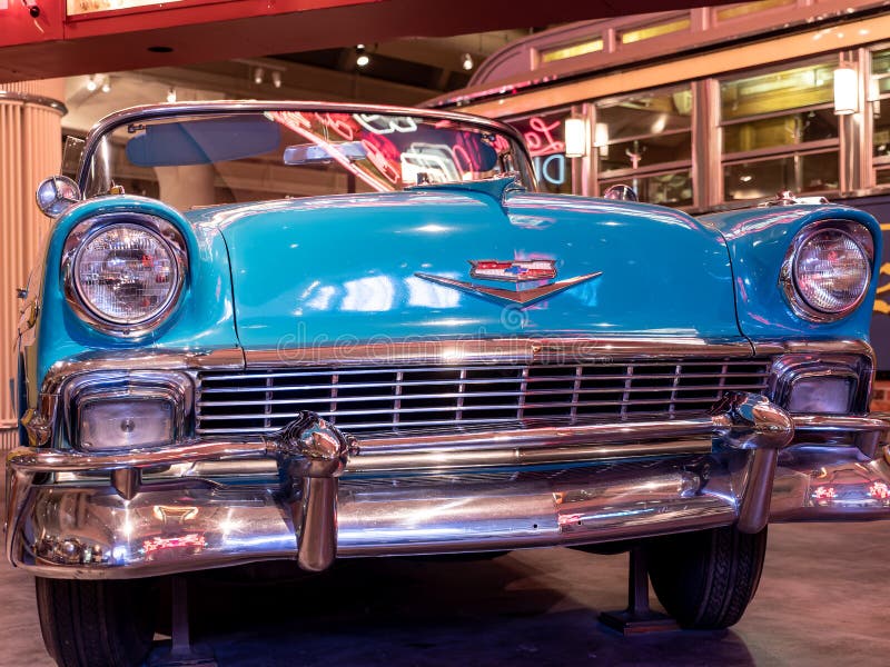 Detroit, MI - October 10 2021: Old Blue Cadillac Car Editorial Photo ...