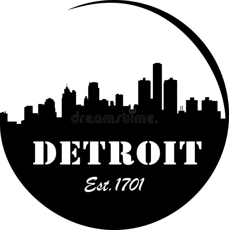 Detroit Skyline stock vector. Illustration of united - 51638559