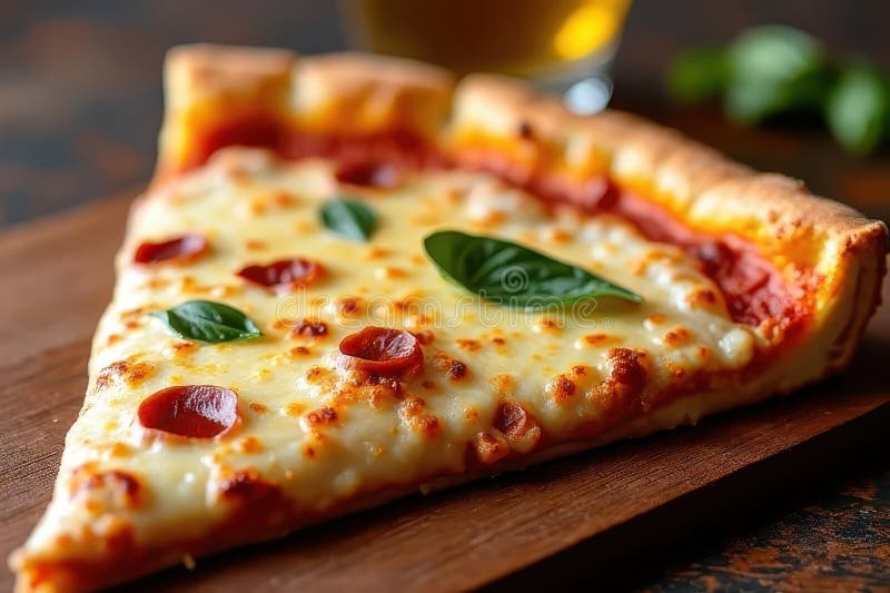 Detroit-Style Pizza Close Up View Stock Illustration - Illustration of ...