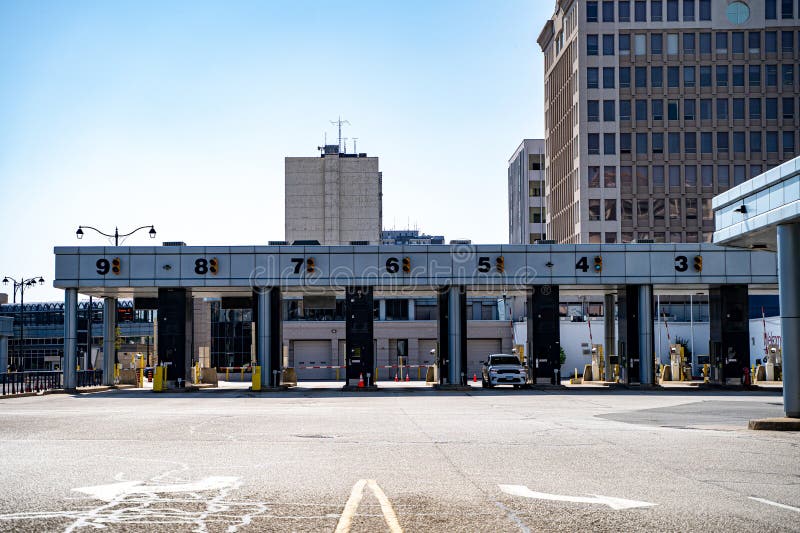 Detroit-Windsor Tunnel Border Crossing Checkpoint at Windsor. Editorial ...