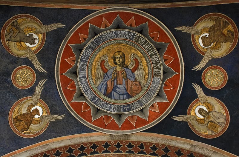 Dettaglio Dal Soffitto Nel Monastero Di Antim Fotografia Editoriale ...