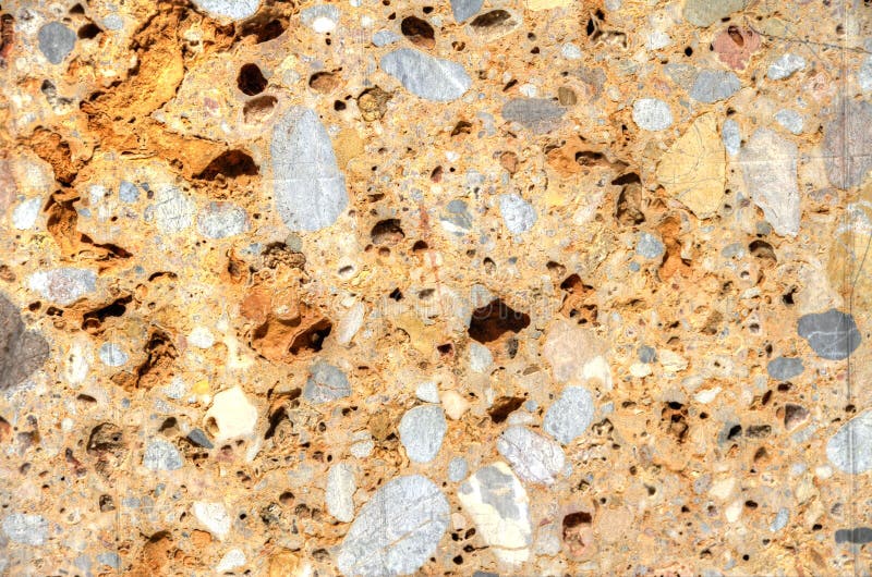 Dettaglio Della Roccia Del Conglomerato Fotografia Stock - Immagine di ...
