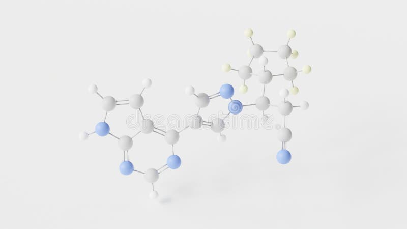 Deuruxolitinib Molecule 3d Moleculaire Structuur Bal En Stick Model ...