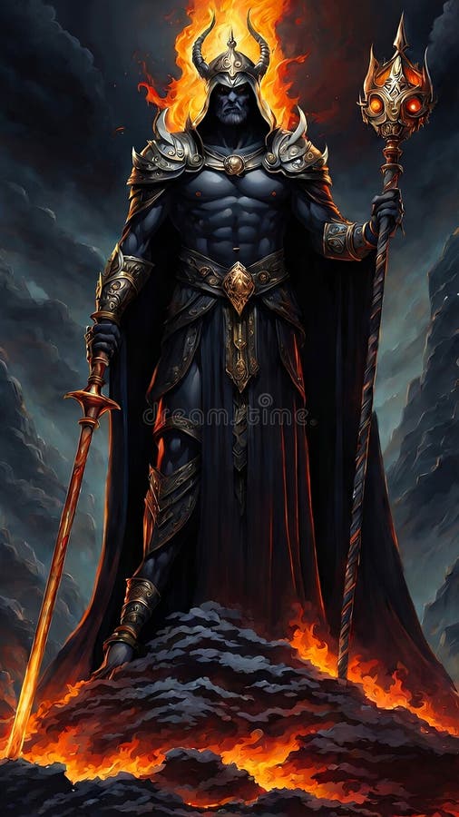 Deus Da Morte a Mitologia Grega Do Submundo Ilustração Stock ...