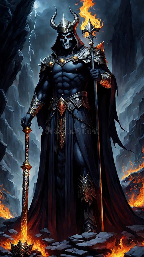 Deus Da Morte a Mitologia Grega Do Submundo Ilustração Stock ...