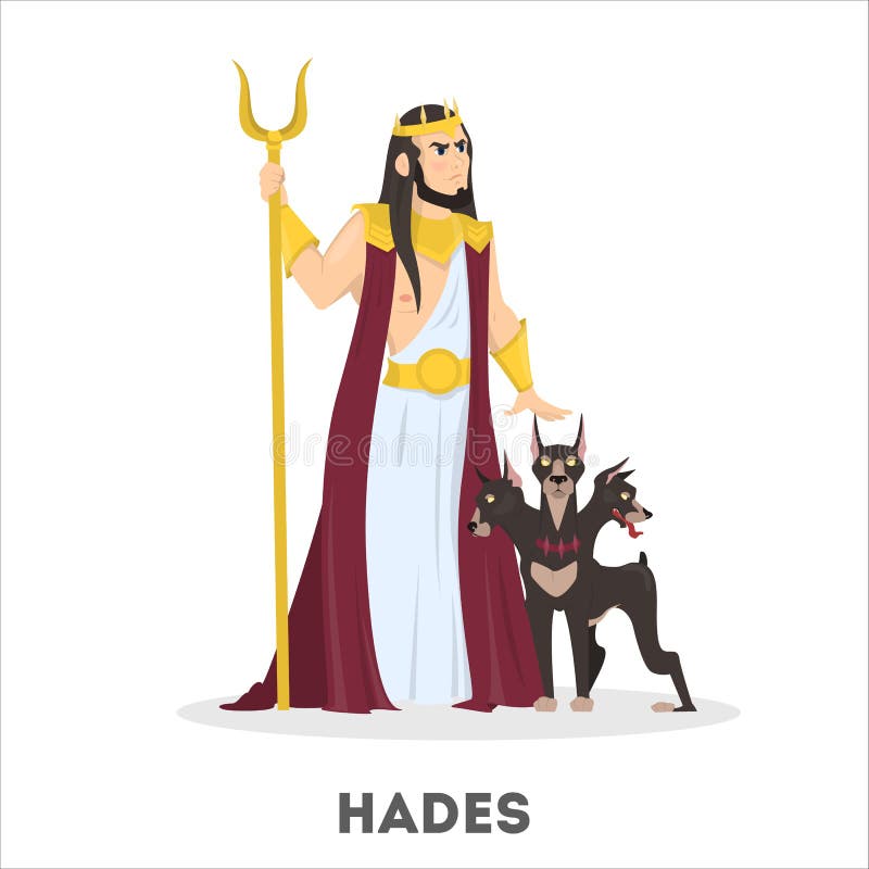 Deus Grego De Hades Com Cão História Antiga Ilustração do Vetor ...