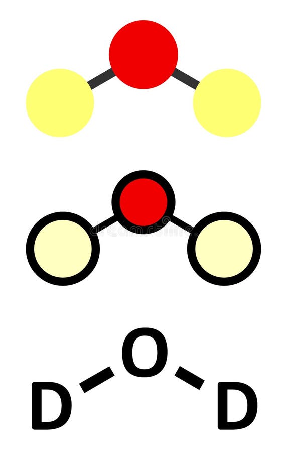 Molecule D2O Heavy water stock vector. Illustration of model - 87419622