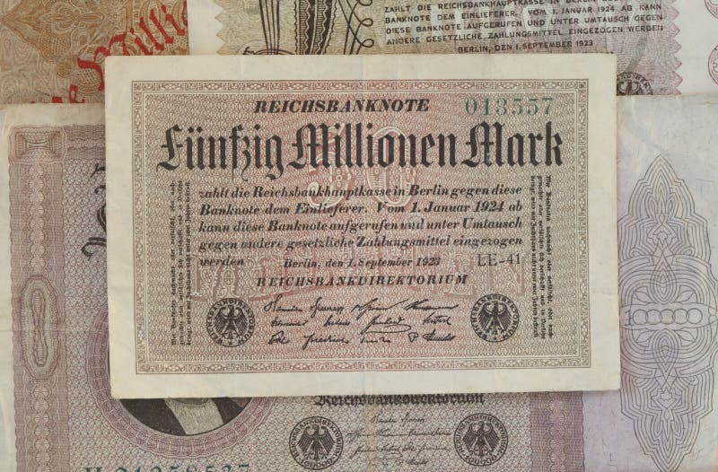 Deutsche Reichsmark Bill , Historic Money Stock Image - Image of ...
