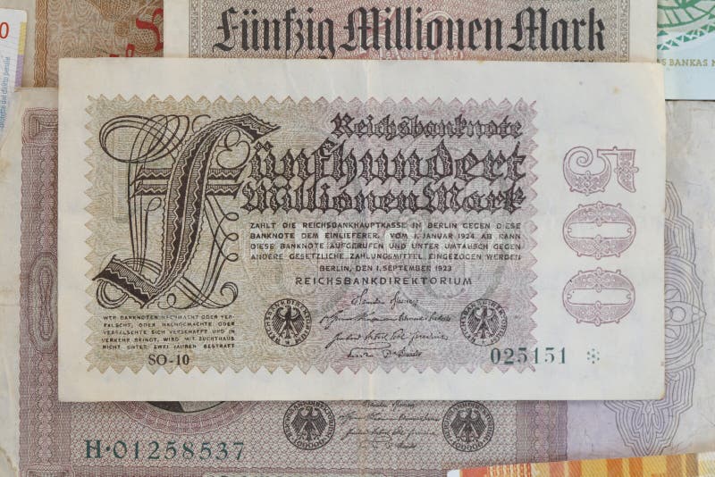 Deutsche Reichsmark Bill , Historic Money Stock Photo - Image of bills ...