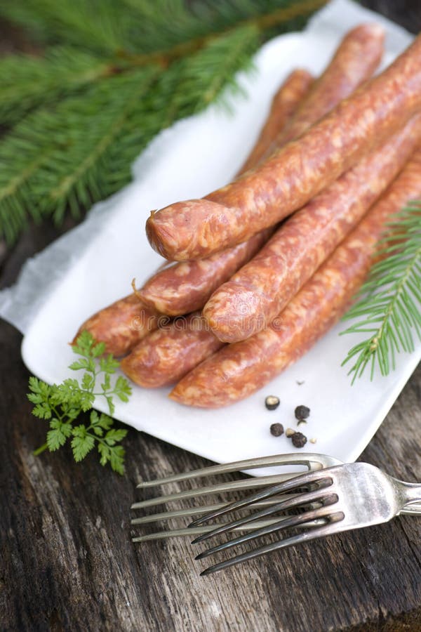 Mettwurst stockfoto. Bild von pfeffer, kalorien, fleisch - 24422278