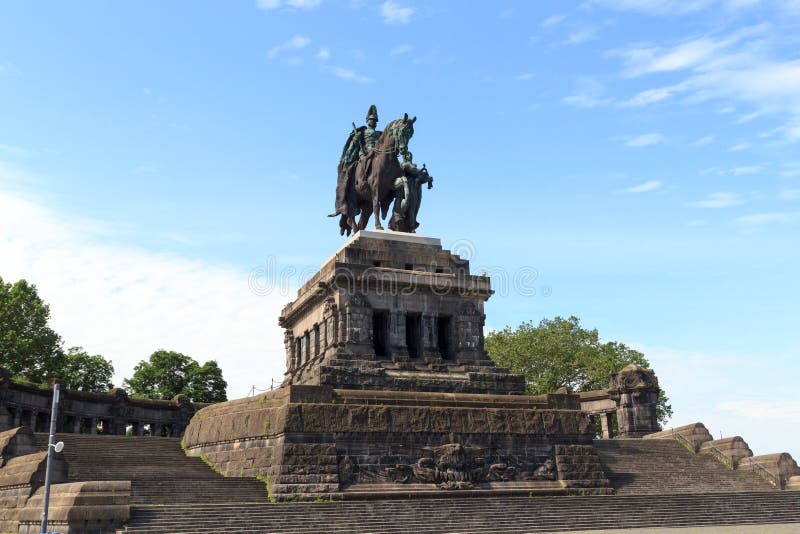 Deutsches Eck German Corner with Emperor William Monument Statue in ...