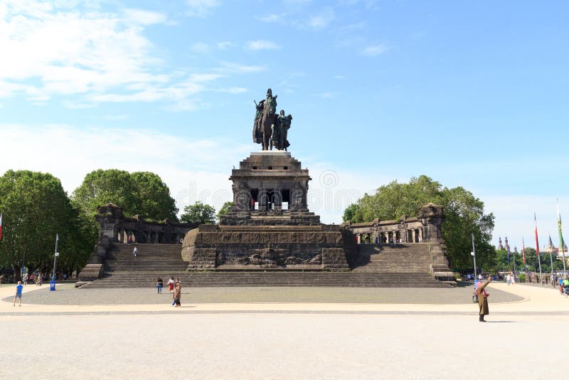 Deutsches Eck German Corner with Emperor William Monument Statue in ...