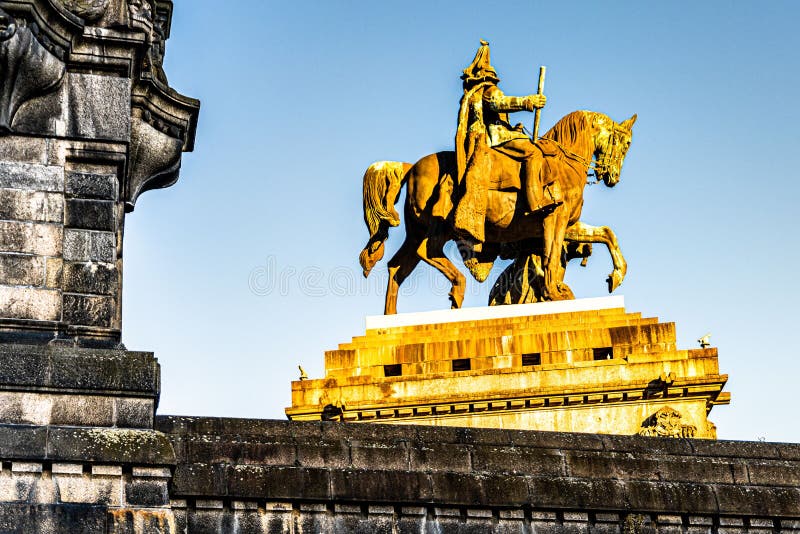 Deutsches Eck (German Corner) with the Statue of German Unity & William ...