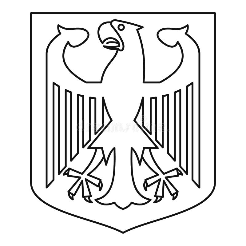 Der Deutsche Adler U. Das X28; Bundesadler& X29; Stock Abbildung ...