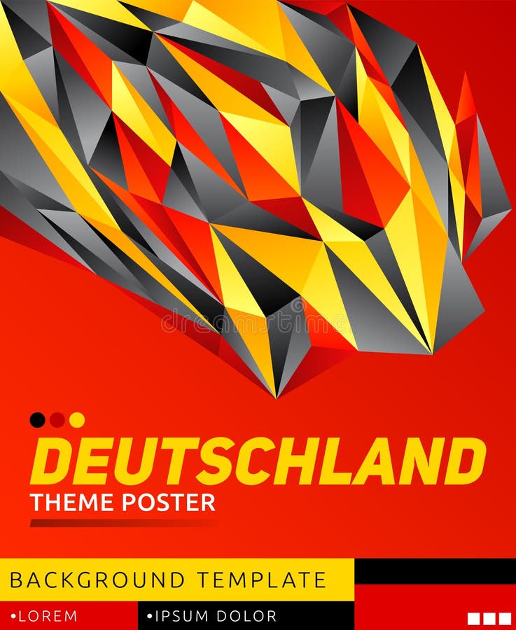 Deutschland Theme Modern Poster, Vector Template Illustration, German ...