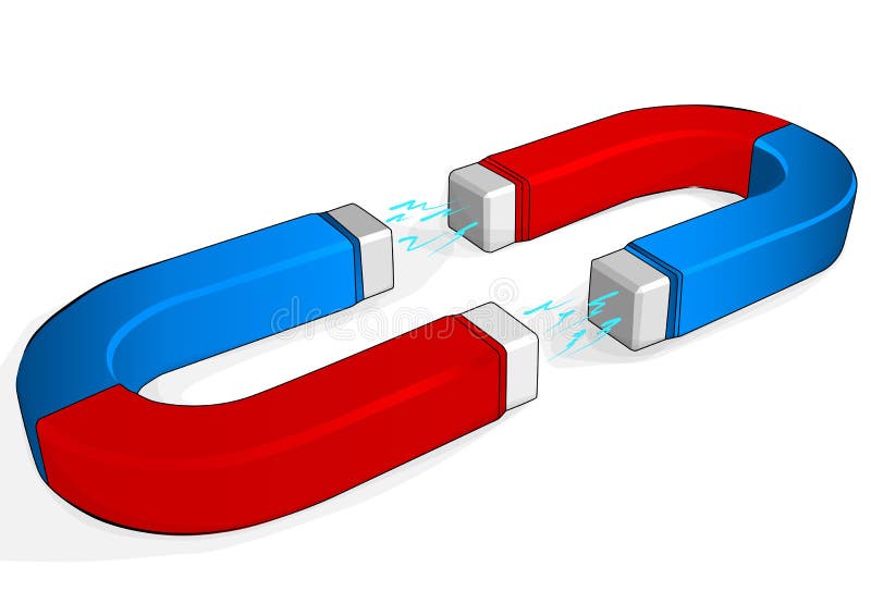 Deux aimants illustration de vecteur. Illustration du concept - 81605997