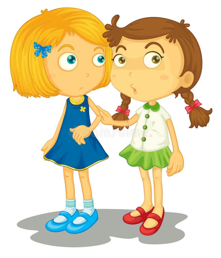 Deux amis illustration stock. Illustration du enfant - 33691328