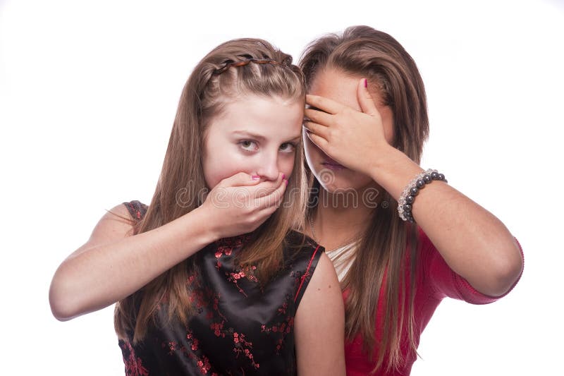 Deux Belles Jeunes Adolescentes Image stock - Image du fille ...