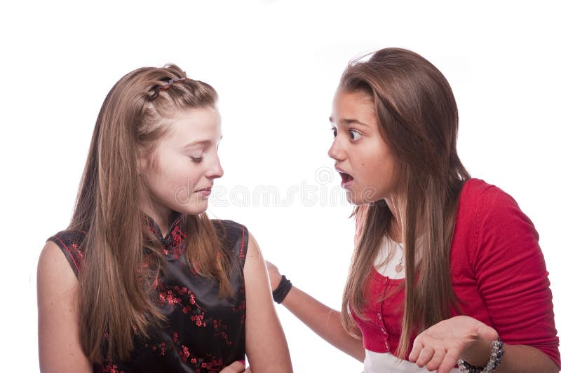 Deux Belles Jeunes Adolescentes Image stock - Image du fille ...