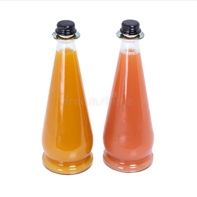 Met Le Jus En Bouteille Deux Photo stock - Image du nourriture, bleu ...