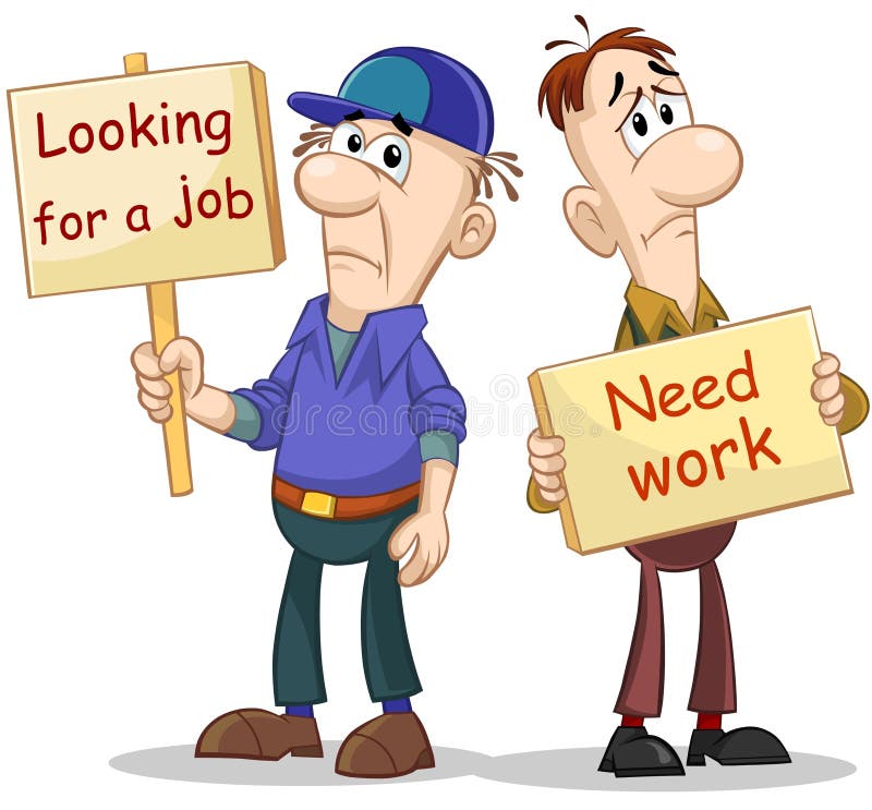 Deux chômeurs illustration de vecteur. Illustration du hommes - 63518344