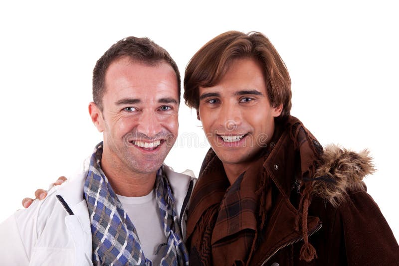 Deux Hommes Heureux Occasionnels Photo stock - Image du pose, types ...