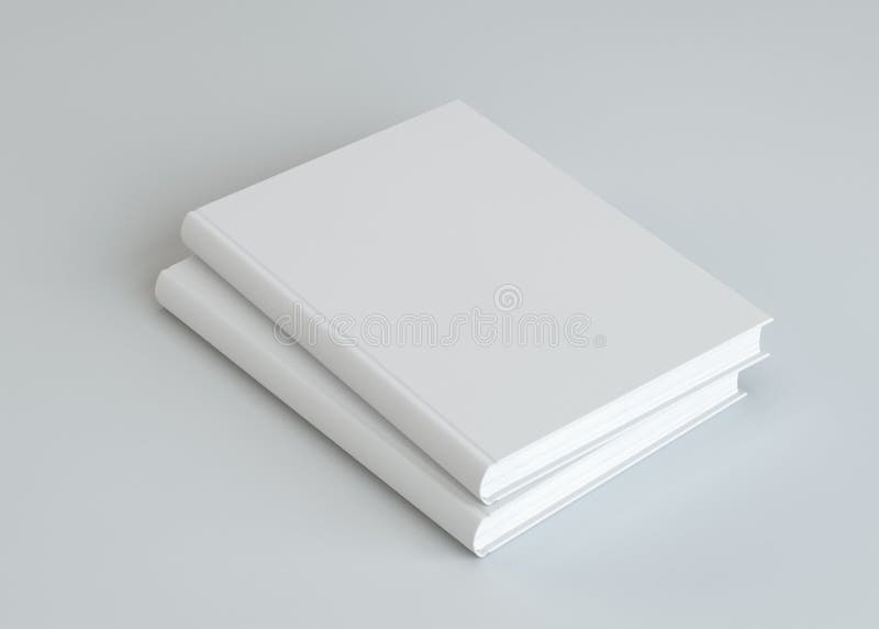 Deux livres blancs vides illustration stock. Illustration du bureau ...